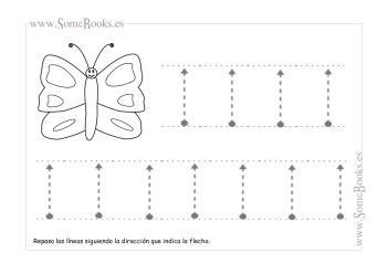 3 Trazos Verticales Guiados Grafomotricidad Trazos De Letras Fichas