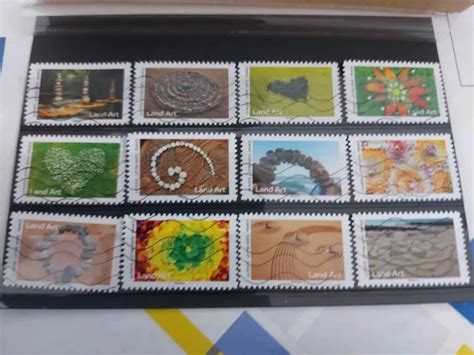 France Land Art Serie Complete De Timbres Aa Obliteres Eur