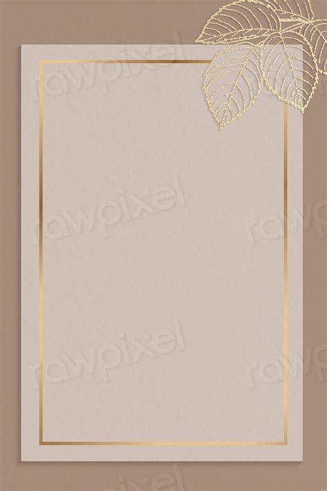 Blank Golden Leafy Frame Vector Premium Vector Rawpixel