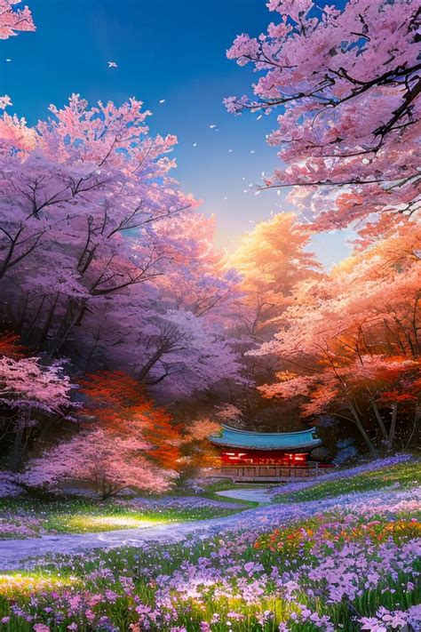 Hidden Shrine Of The Sakura Trees Poster Zazzle Sakura Tree