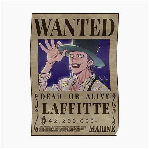 One Piece Laffitte Bounty Wanted Poster For Sale By One Piece Bounty