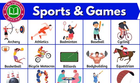 Different Types Of Sports Name In English