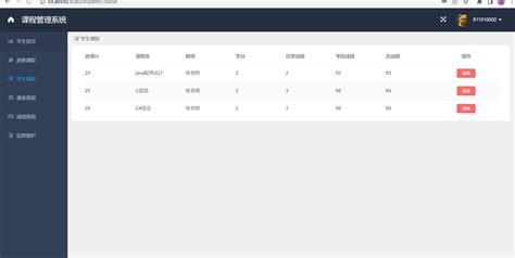 github small bears course 基于springboot vue课程管理系统