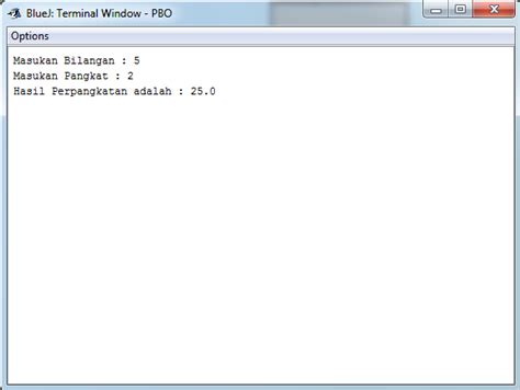 Program Java Hitung Pangkat