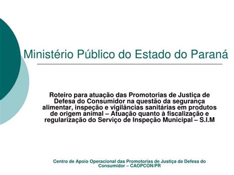 PPT Ministério Público do Estado do Paraná PowerPoint Presentation