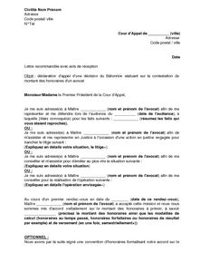 Modele De Lettre Pour Faire Appel D Un Jugement