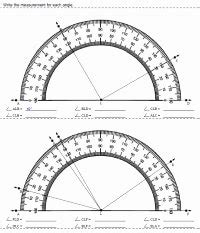 Reading A Protractor Worksheet