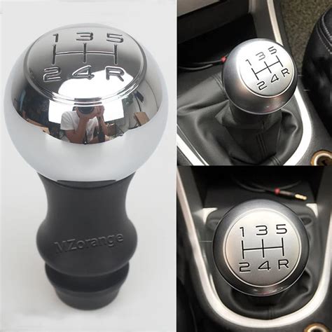 5 Speed Stainless Steel Manual Gear Shift Knob For Peugeot 106 206 306