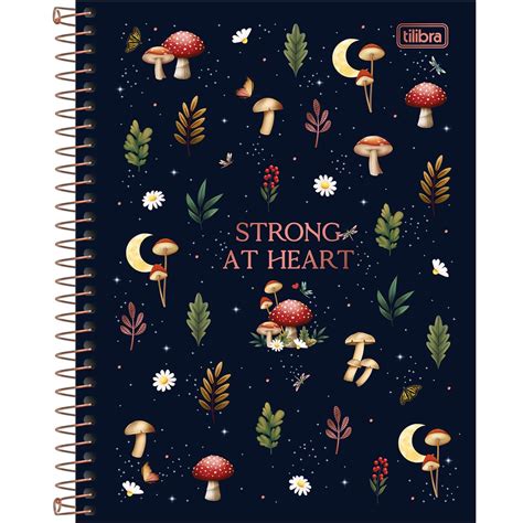 Caderno Espiral Capa Dura Colegial 1 Matéria Loveland 80 Folhas Fundo