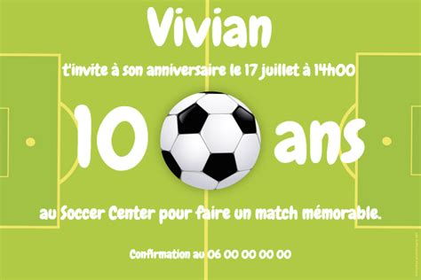 Arriba 82 Imagen Carte Anniversaire Foot Gratuite Fr Thptnganamst Edu Vn