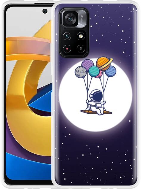 Hoesje Geschikt Voor Poco M4 Pro 5G Ruimte Schommel Bol