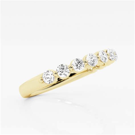 1 2 Ctw Round Lab Grown Diamond Floating Wedding Band Grownbrilliance