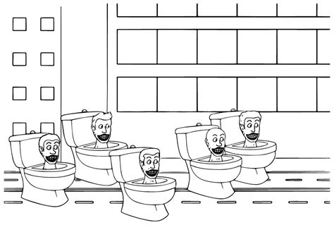 55 Free Printable Skibidi Toilet Coloring Pages
