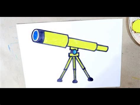 How To Draw A Telescope Easy YouTube