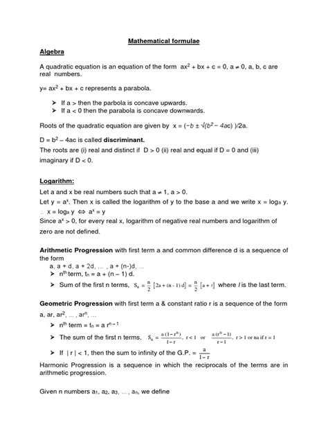 mathematics formula book first year pdf maxima and minima matrix mathematics