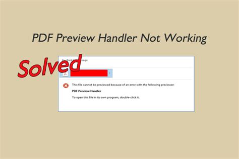 top 4 methods to fix pdf preview handler not working