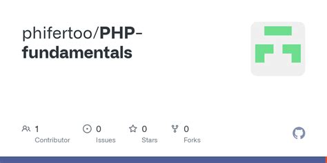 github phifertoo php fundamentals