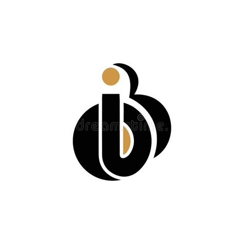 Initial Letter Ib Logo Or Bi Logo Vector Design Template Stock Vector