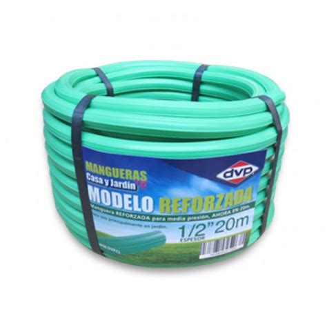 Rollo De Manguera Reforzada Verde X Mts