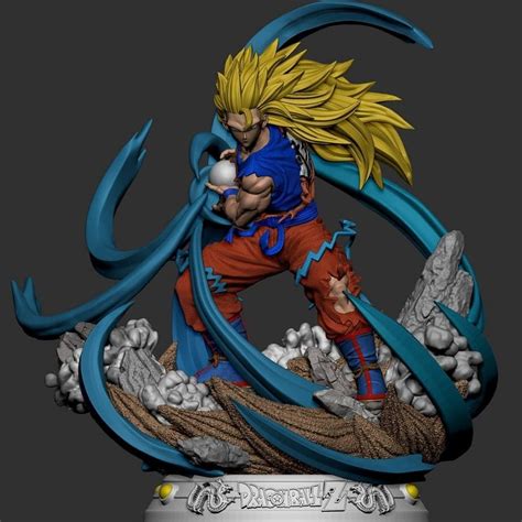 Goku Charging Kamehameha STL 3D Print Files In 2023 Stl Print