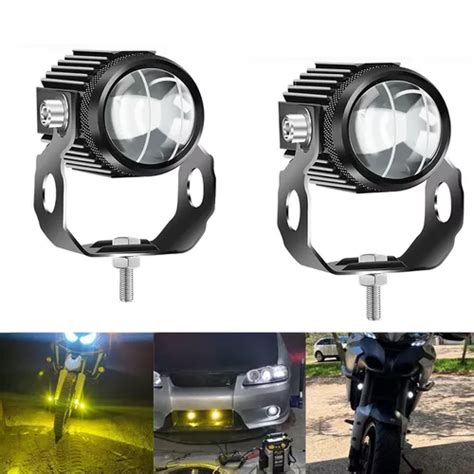 Par Luces Led Auxiliares Faros De Lupa Para Auto Moto 60w Meses Sin