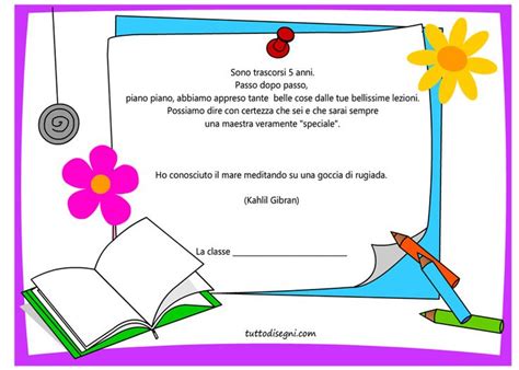 Frase Di Ringraziamento Per La Maestra Tutto Disegni Regali Fai Da