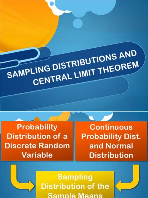 sampling distributions and central limit theorem pdf mean standard deviation