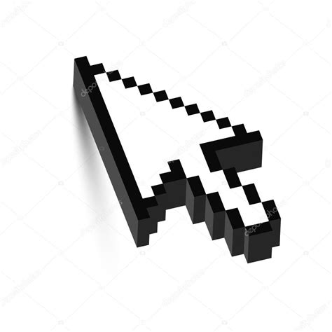 Pixelated Hand And Mouse Cursor Vector Illustration Stock Illustration