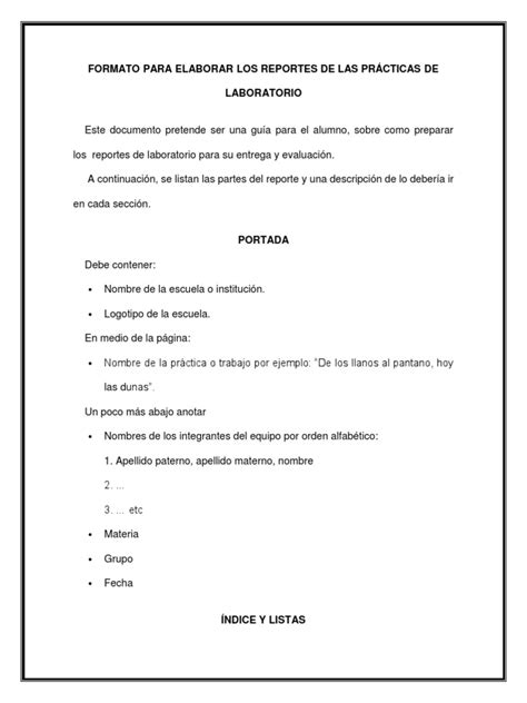 Tips Para Hacer Un Reporte De Pr Ctica De Campo Perfecto