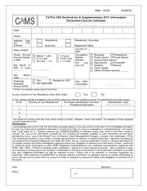 Fillable Online Declaration Form For Individuals Fax Email Print