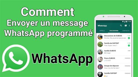 Comment programmer un message sur WhatsApp un appel téléphonique ou un