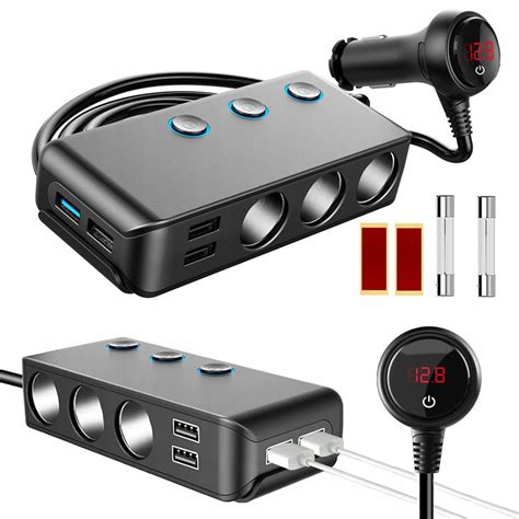 ROZDZIELACZ ZAPALNICZKI WOLTOMIERZ ŁADOWARKA USB 12V 24V QC 3 0 za 54