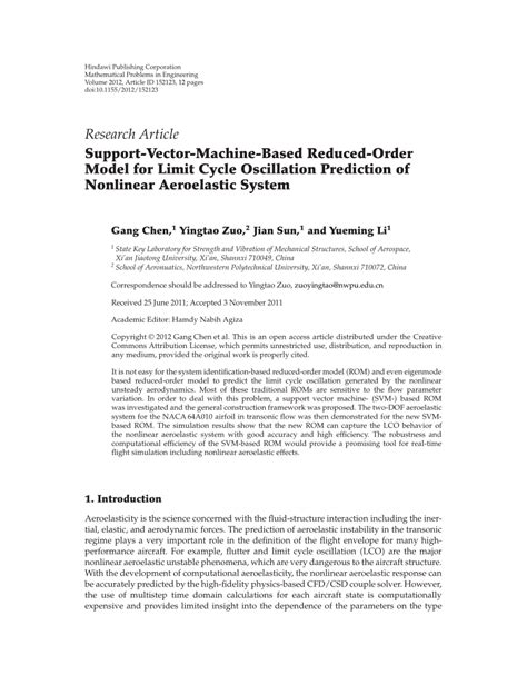 pdf support vector machine based reduced order model for limit cycle oscillation prediction of