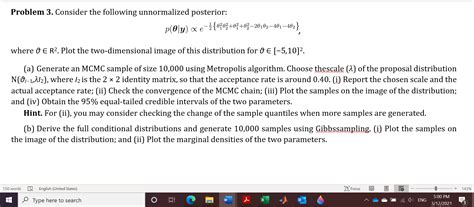 problem 3 consider the following unnormalized