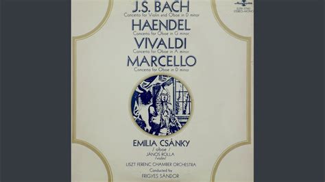 Concerto For Violin And Oboe In D Minor BWV 1060 Adagio YouTube