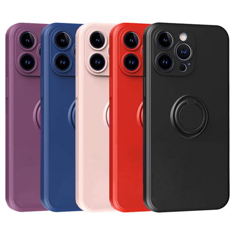 Funda Gel Silicona Con Imán y Soporte Anilla 360 Grados Para Xiaomi