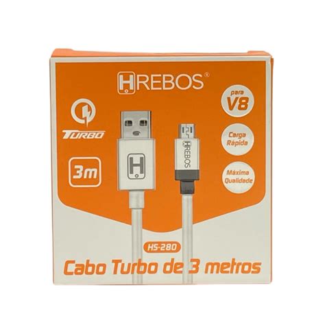 Cabo Turbo Usb Micro Usb V Metros Hrebos Hs Importados Navi