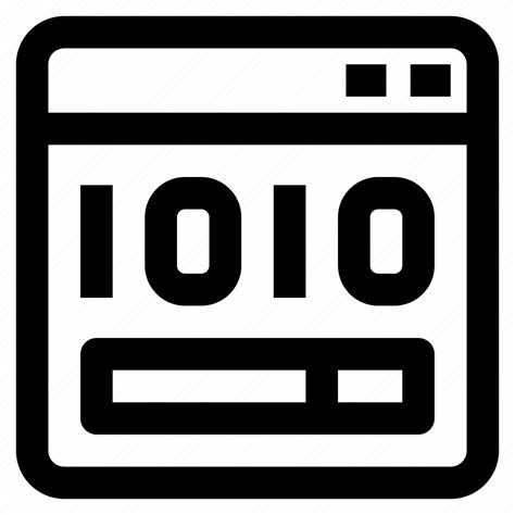 binary code programming development computer icon download on iconfinder