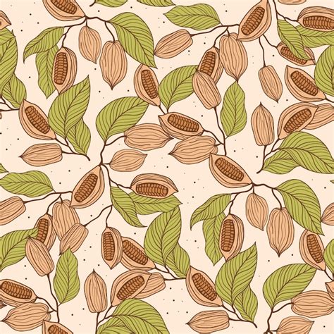 Ilustración de patrón de chocolate dibujado a mano Vector Premium