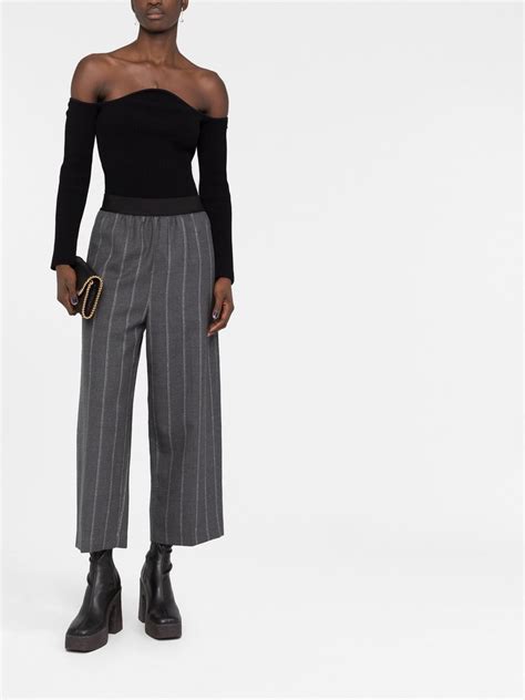 Stella McCartney Pinstripe Cropped Wool Trousers Farfetch