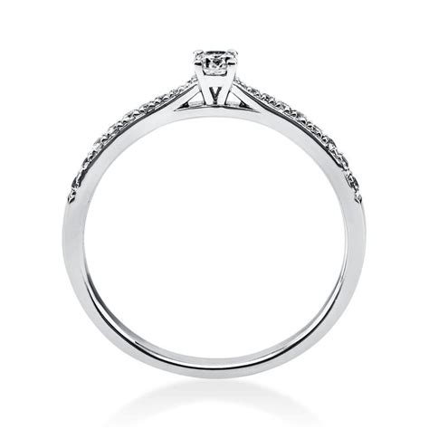 Ring aus 750 Weißgold mit 19 Brillanten 0 22 Ct