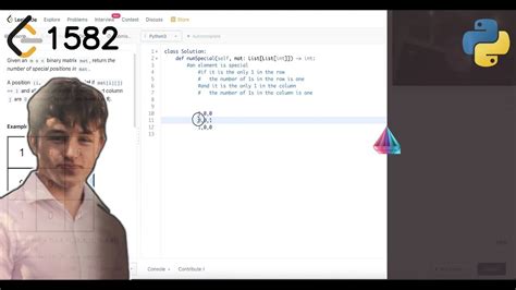 leetcode 1582 special positions in a binary matrix youtube