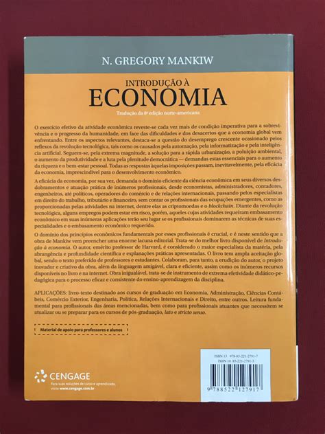 Livro Introdução à Economia Mankiw Cengage Seminovo
