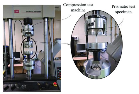 Test Of Uniaxial Compression For Specimens Testing Machine MTS 810