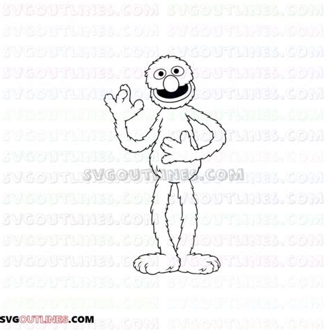 Grover Sesame Street Outline Svg Dxf Eps Pdf Png The Best Porn Website