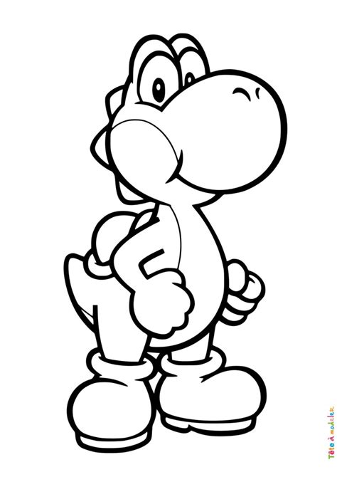 Coloriage Yoshi à imprimer gratuitement avec Tête à modeler