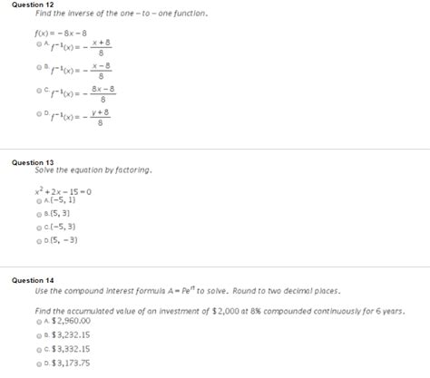 solved question 12 find the inverse of the one to one
