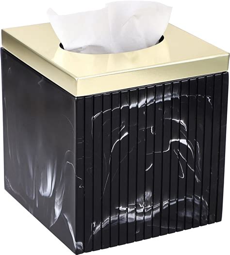 Amazon Sumnacon Resin Square Tissue Box Cover Modern Cube Tissue