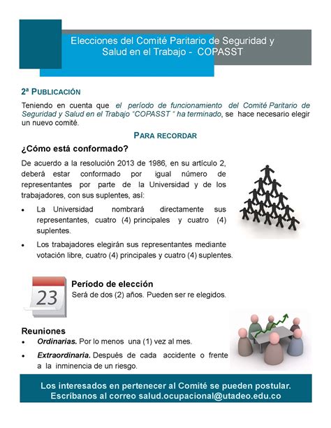Elecciones Comité Paritario de Seguridad y Salud en el Trabajo