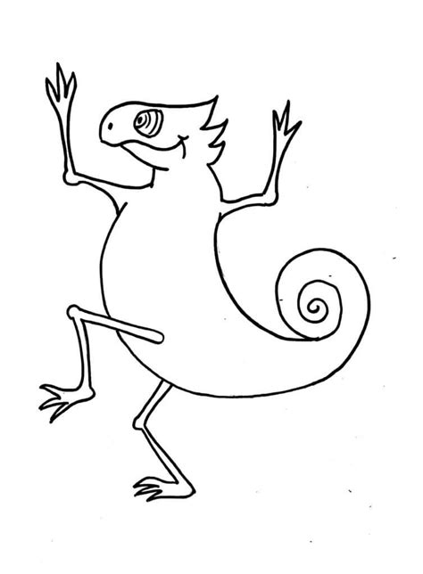 Dibujo de Camaleón para colorear imprimir e dibujar ColoringOnly